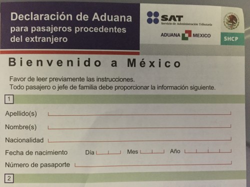Customs-Declaration-Form-Mexico | Mexperience